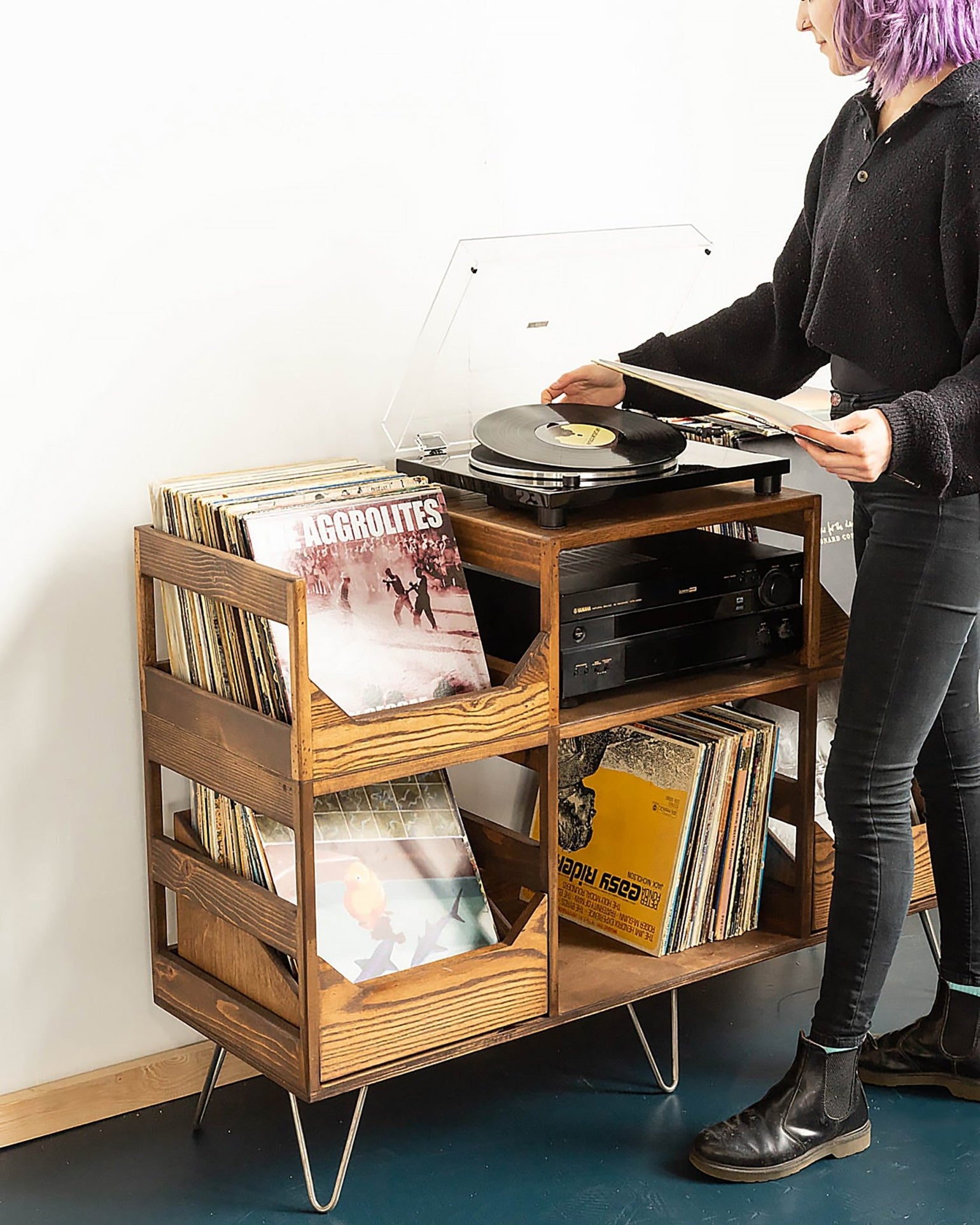 Shop Elliott Turntable Station | Handcrafted Vinyl Storage ...