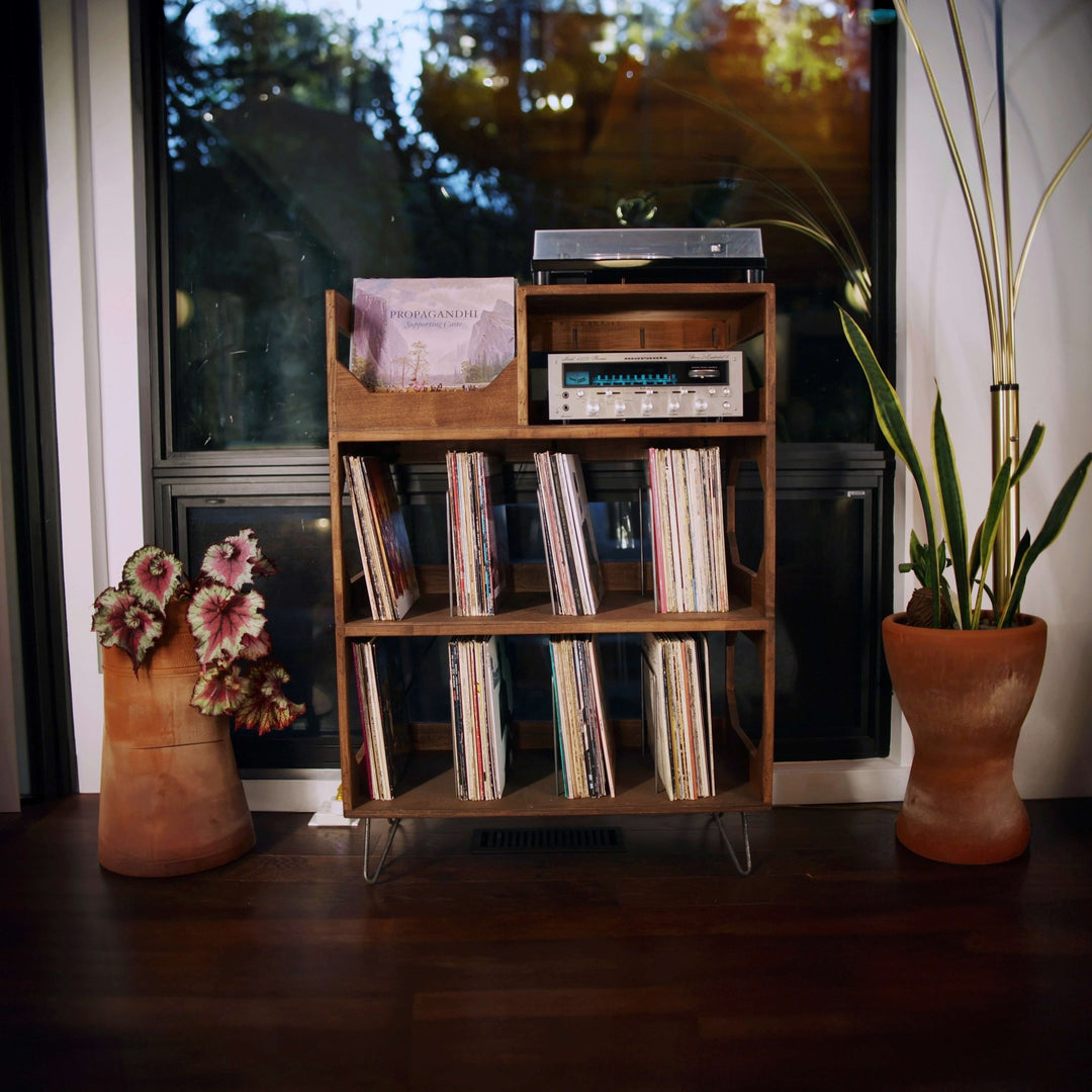 Buy Hamilton Turntable Station – Solid Wood Vinyl Storage – WickerWoodWorks