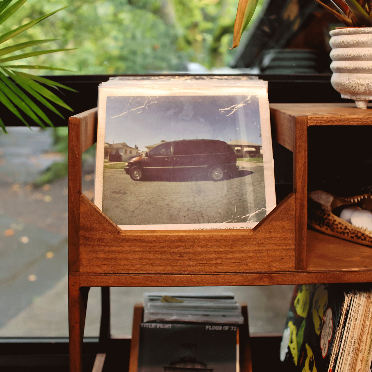 The Vinyl Storage End Table – WickerWoodWorks