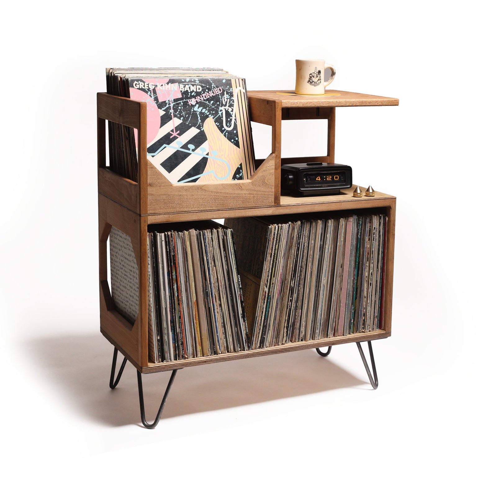 The Vinyl Storage End Table – WickerWoodWorks