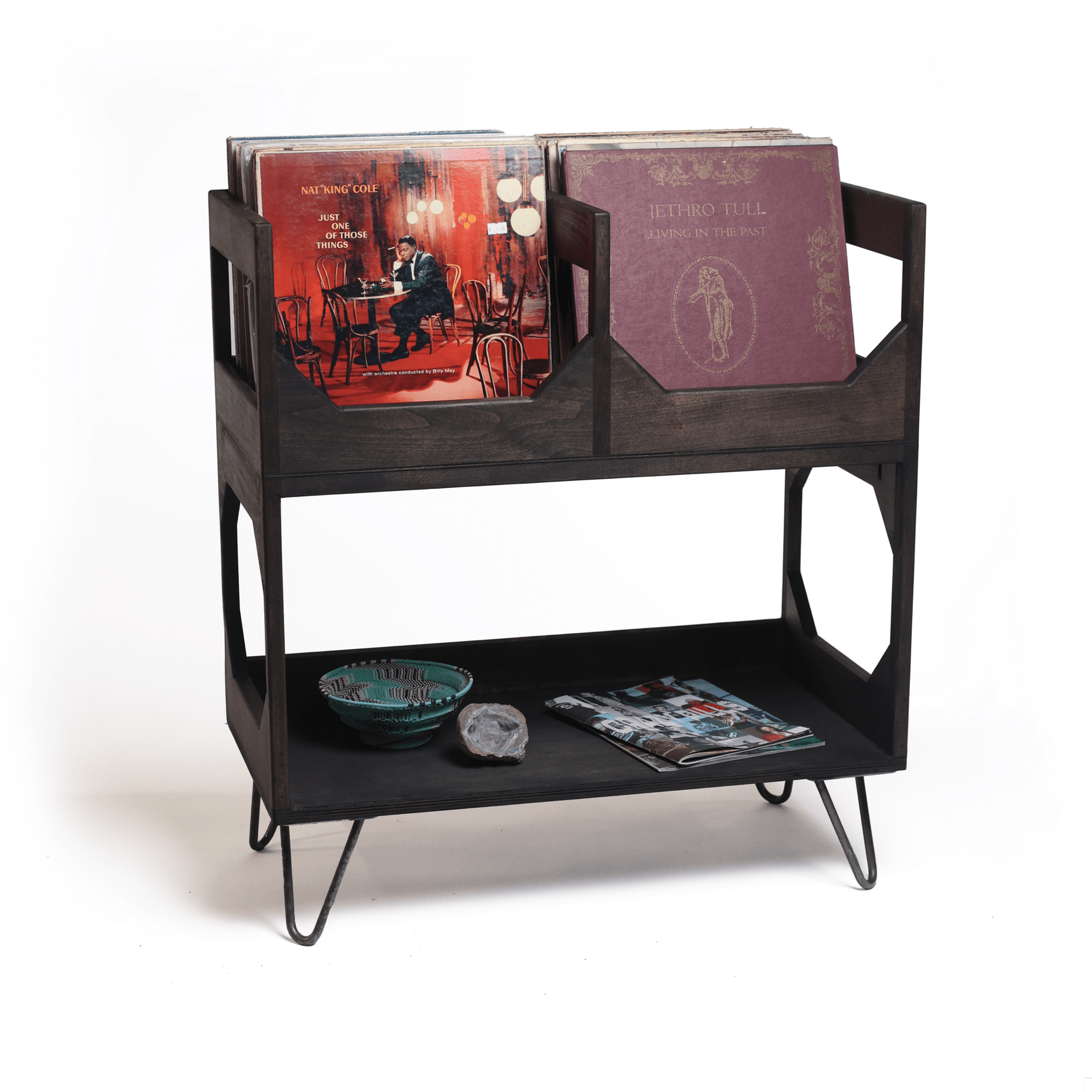 Deluxe Vinyl Record Storage Cabinet – Solid Wood LP Record Storage ...