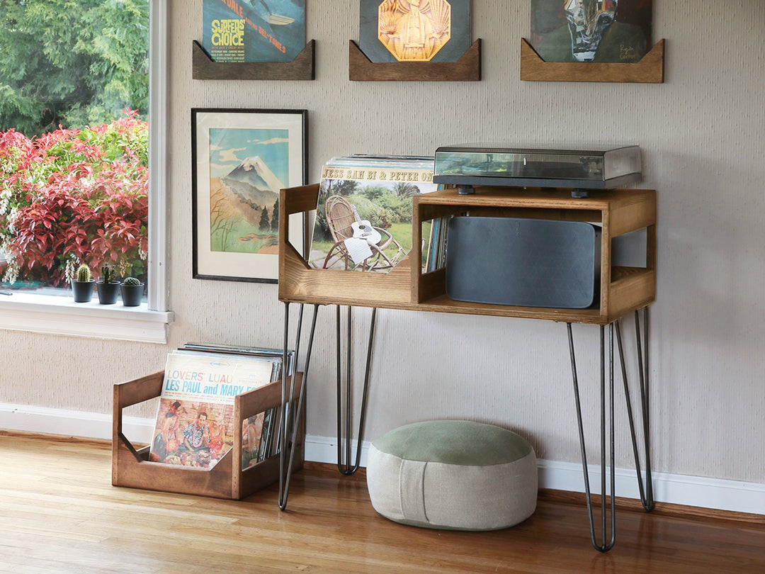 The Tallboy Turntable Station: Record Player Stand With Vinyl Record S ...