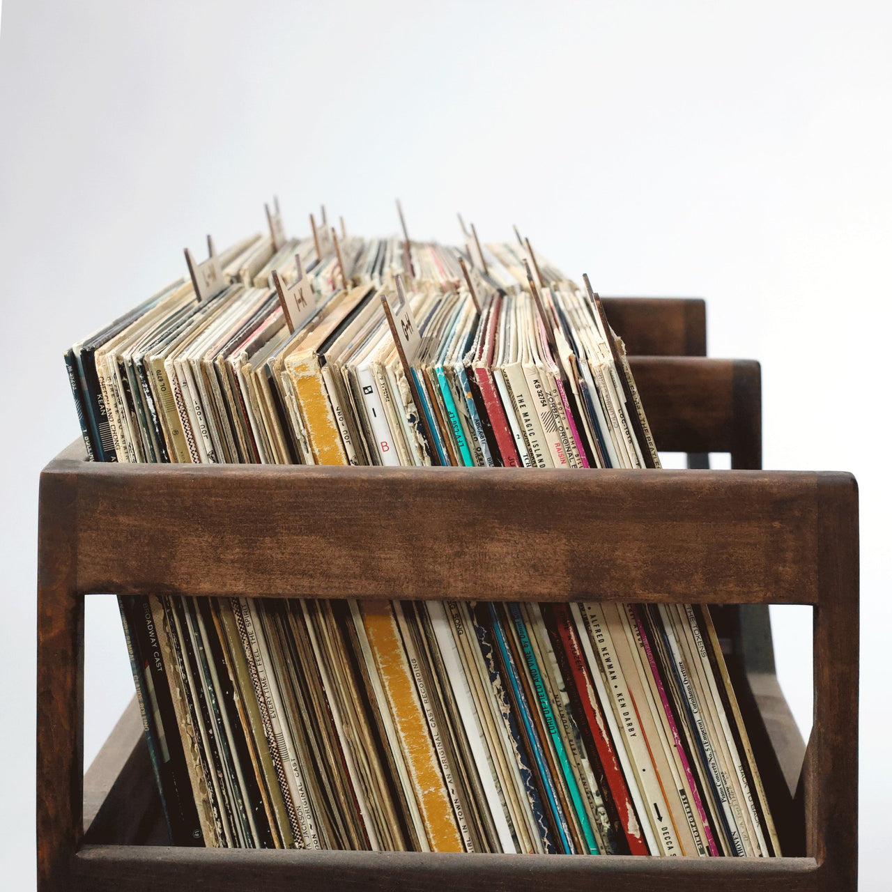 Shop Solid Wood Vinyl Record Storage | WickerWoodWorks