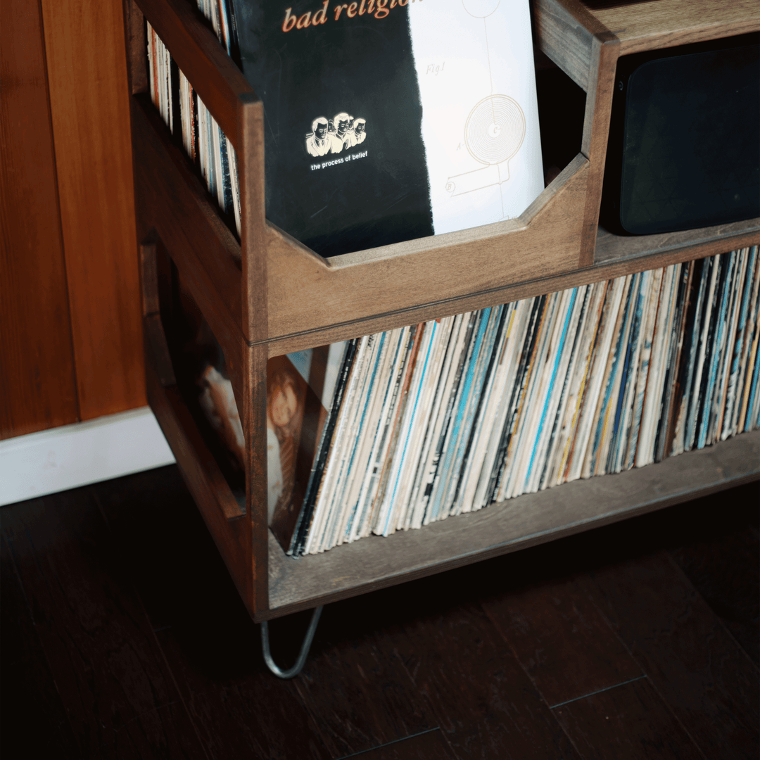 The Turntable Station – Handmade Solid Wood Vinyl Record Storage and R ...